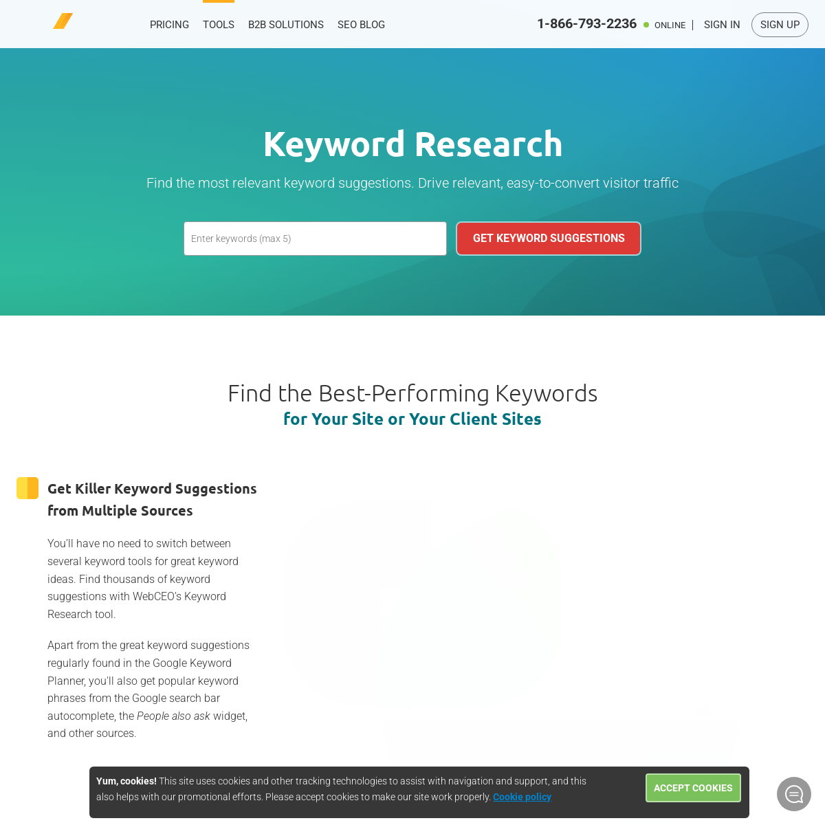Keyword Research Tool | WebCEO