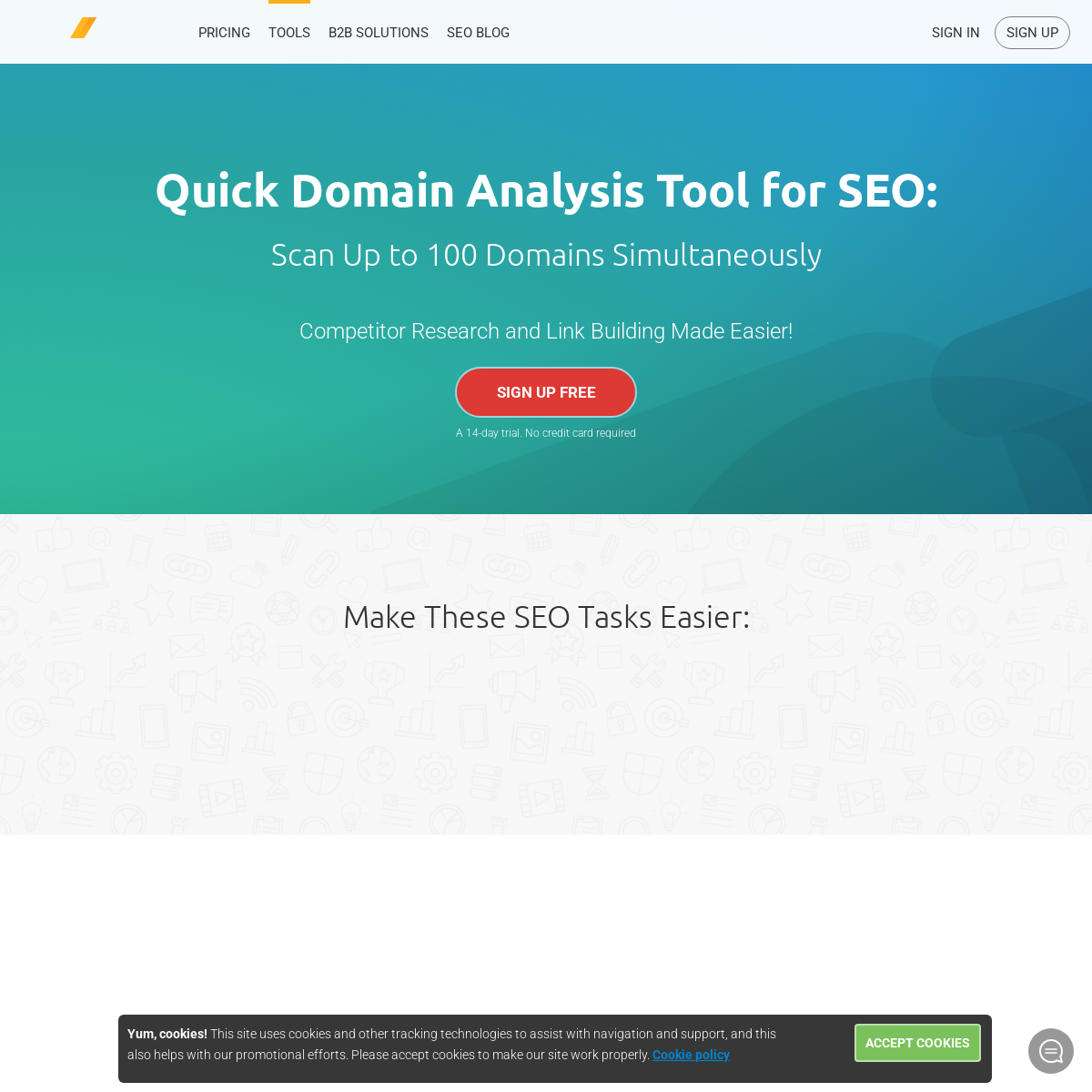 Quick Domain Analysis Tool - Advanced Competitor Research | WebCEO